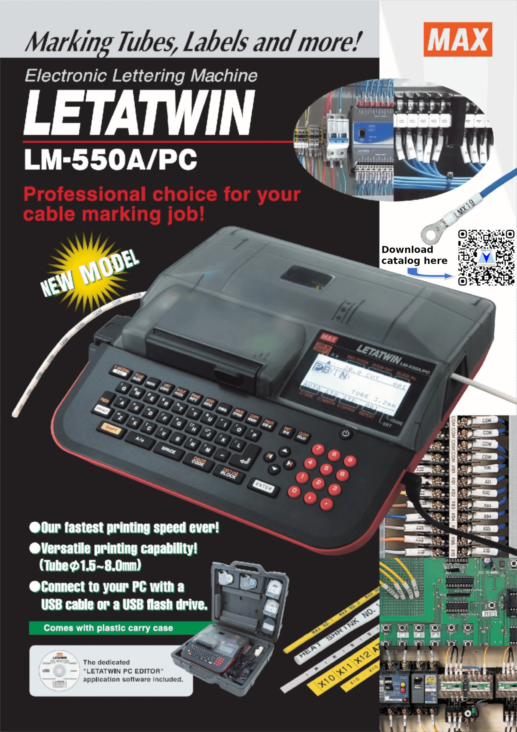 Máy In Ống MAX LM-550A | SAMCO Tech