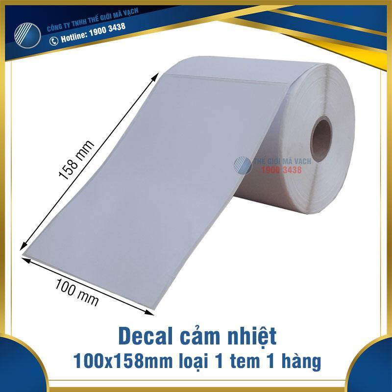 Decal tem in nhiệt 100x158mm loại 1 tem 1 hàng - Samco Tech